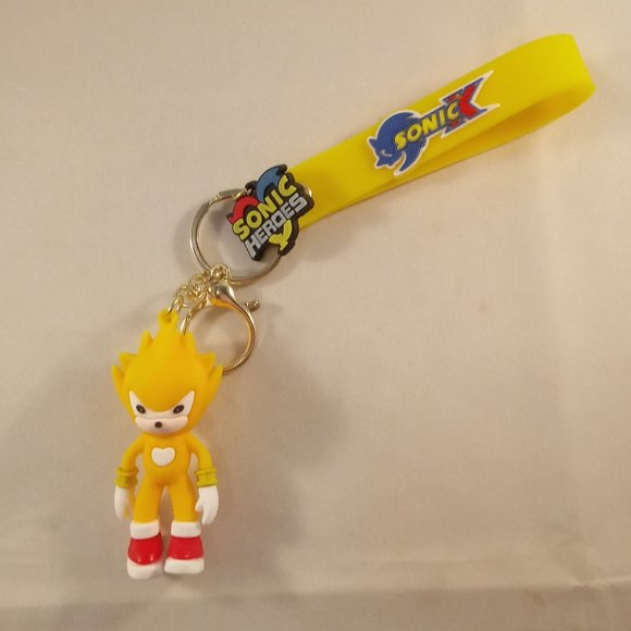 Accessories | Super Sonic The Hedgehog Yellow Key Chain Key Ring Sega ...